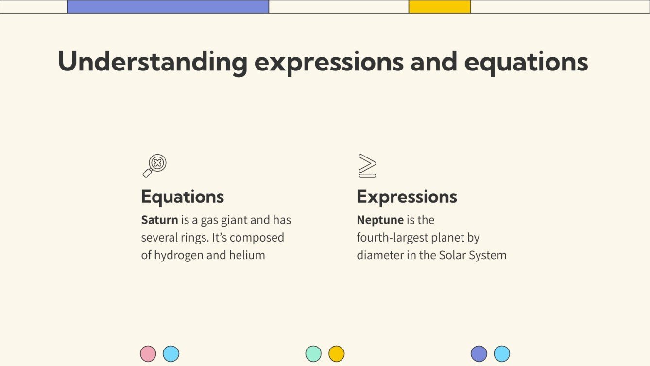 Math: Introduction to Algebraic Expressions and Equations