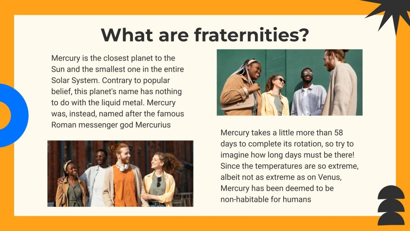 Fraternity and Sorority for College Students | Google Slides