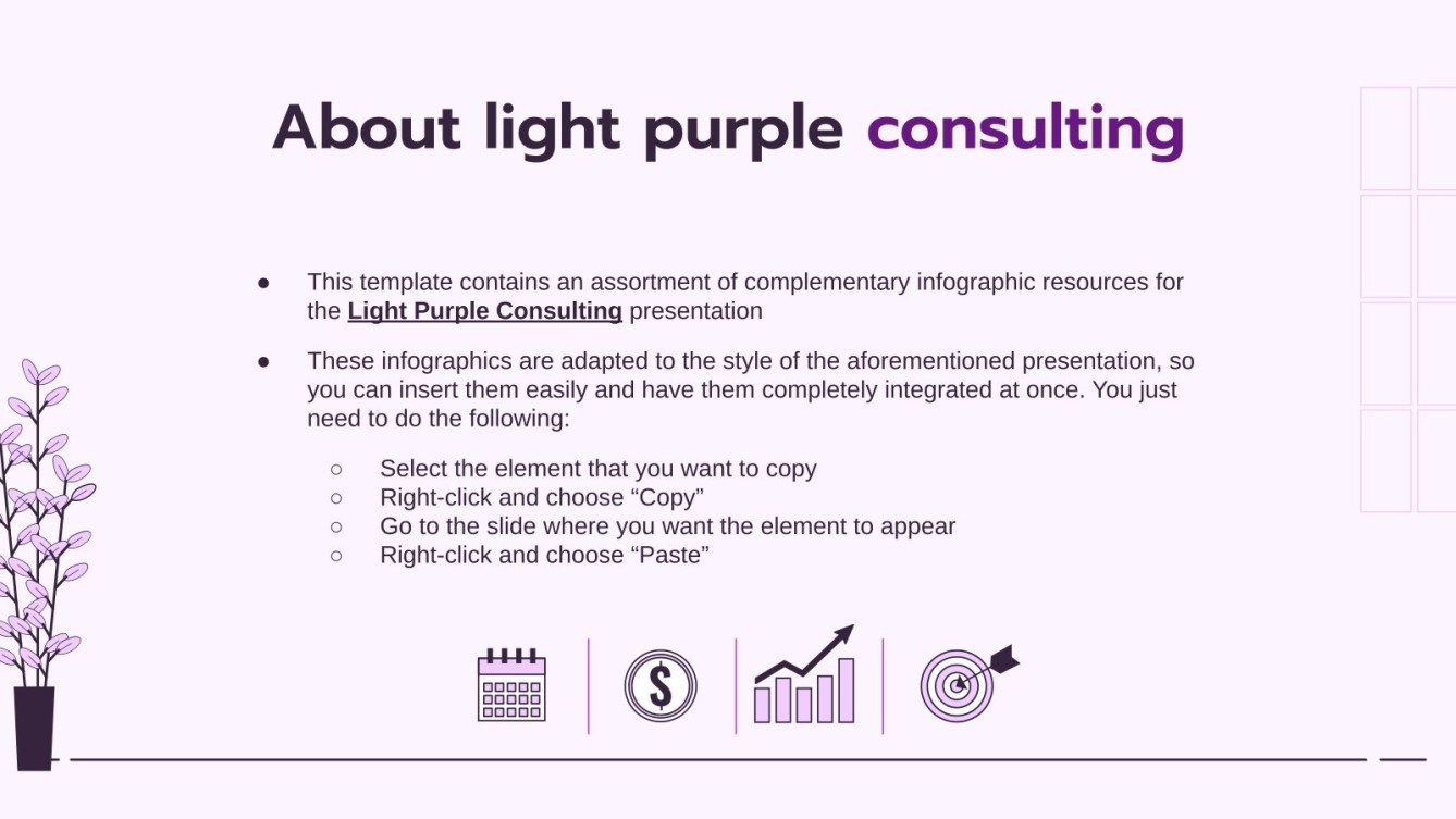 Light Purple Consulting Infographics | Google Slides & PPT