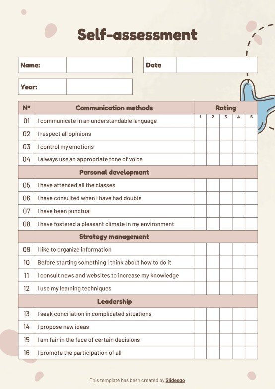 Kimok Science Doodles Style Self-Assessment
