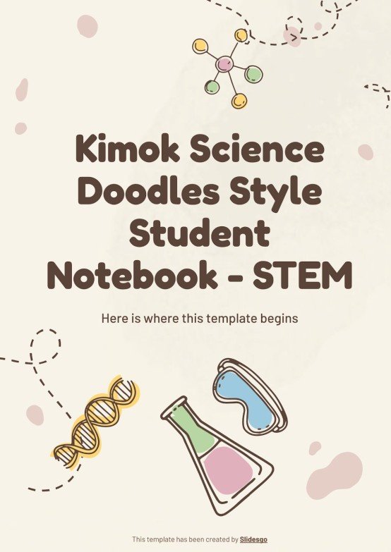Kimok Science Doodles Style Student Notebook