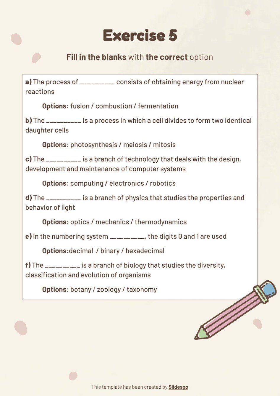 Kimok Science Doodles Style Worksheet - Daily Learning: STEM