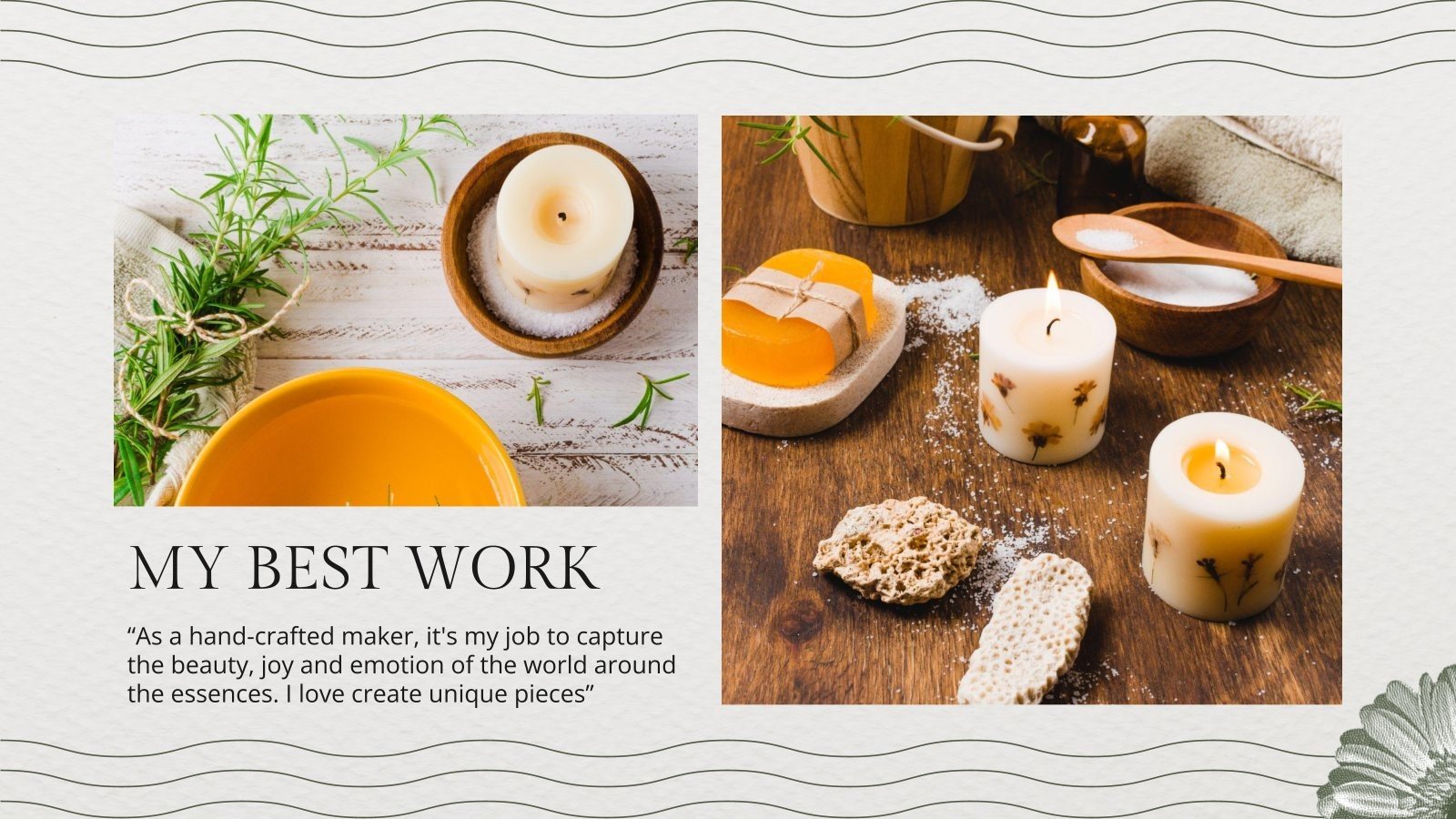 Hand-crafted Scented Candles Portfolio | Google Slides