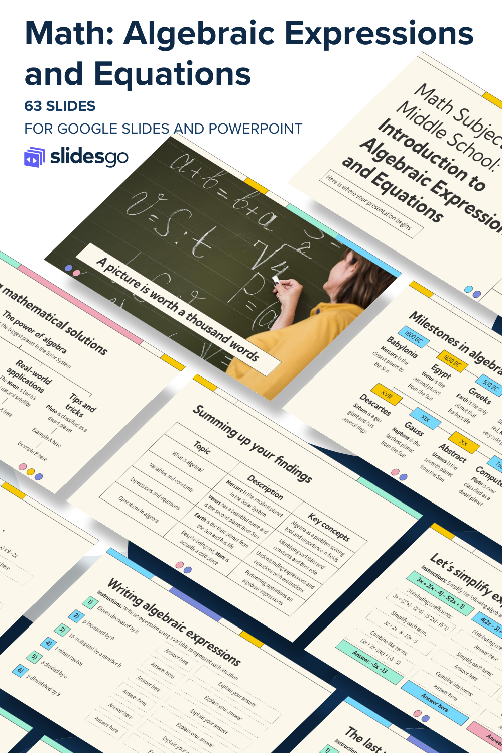 Math: Introduction to Algebraic Expressions and Equations