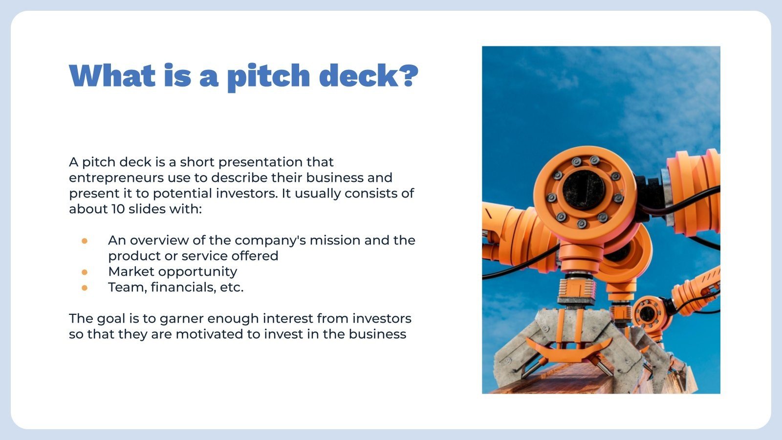 Industrial Machines Pitch Deck | Google Slides & PowerPoint