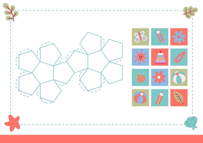 Pre-K Technical Drawing Printable Sheets: 3D Geometric Shapes