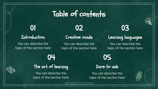 Doodle Chalkboard Style Lesson | Google Slides & PPT