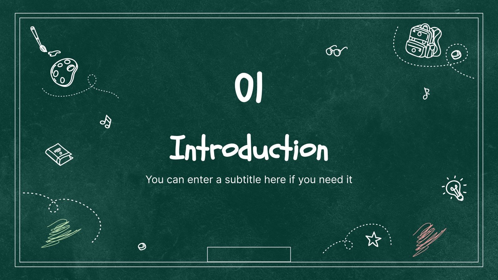 Doodle Chalkboard Style Lesson | Google Slides & PPT