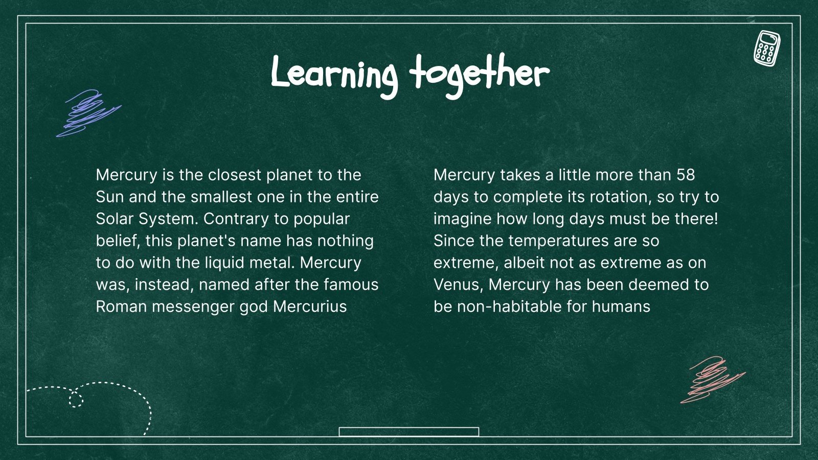 Doodle Chalkboard Style Lesson | Google Slides & PPT