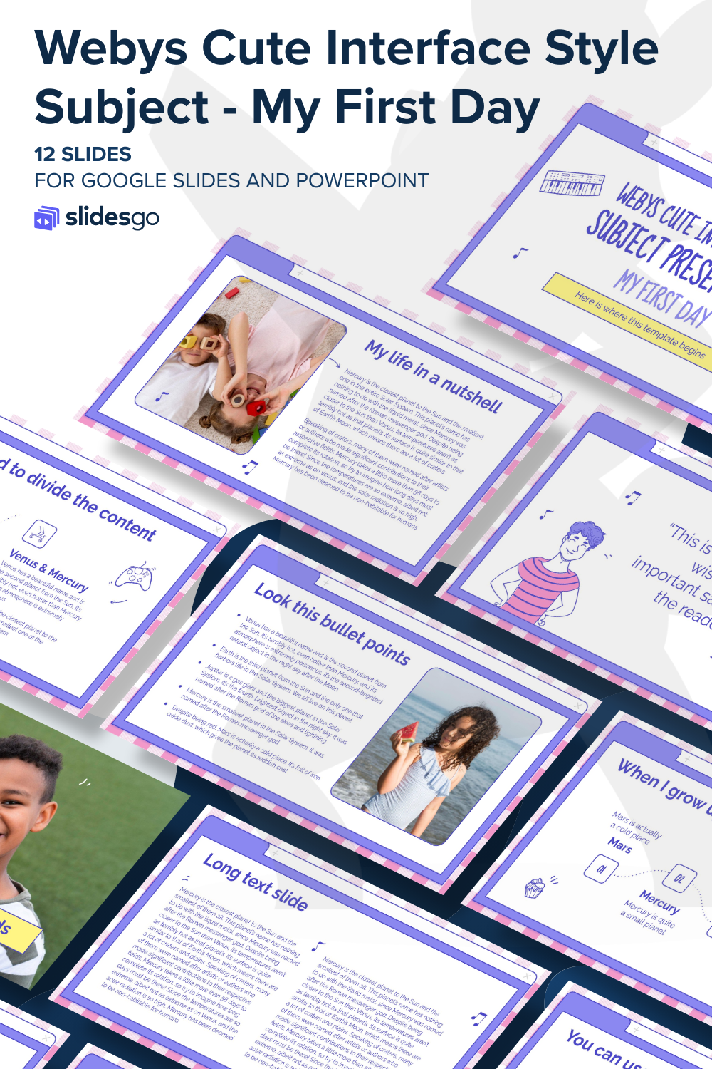 Webys Cute Interface Style Subject Presentation