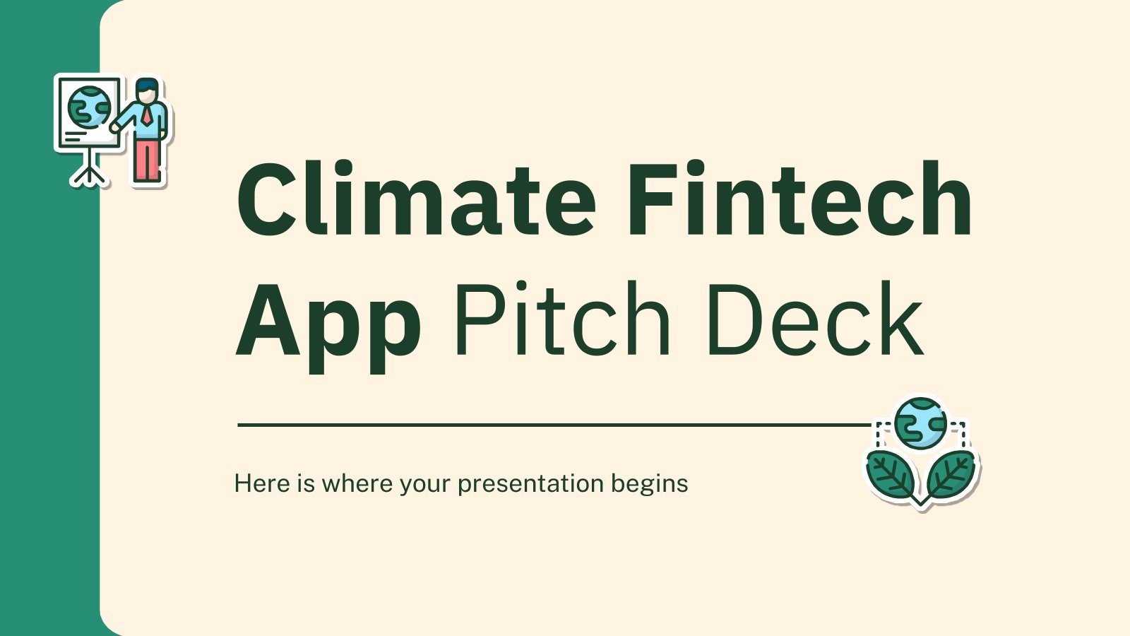 Climate Fintech App Pitch Deck | Google Slides & PPT