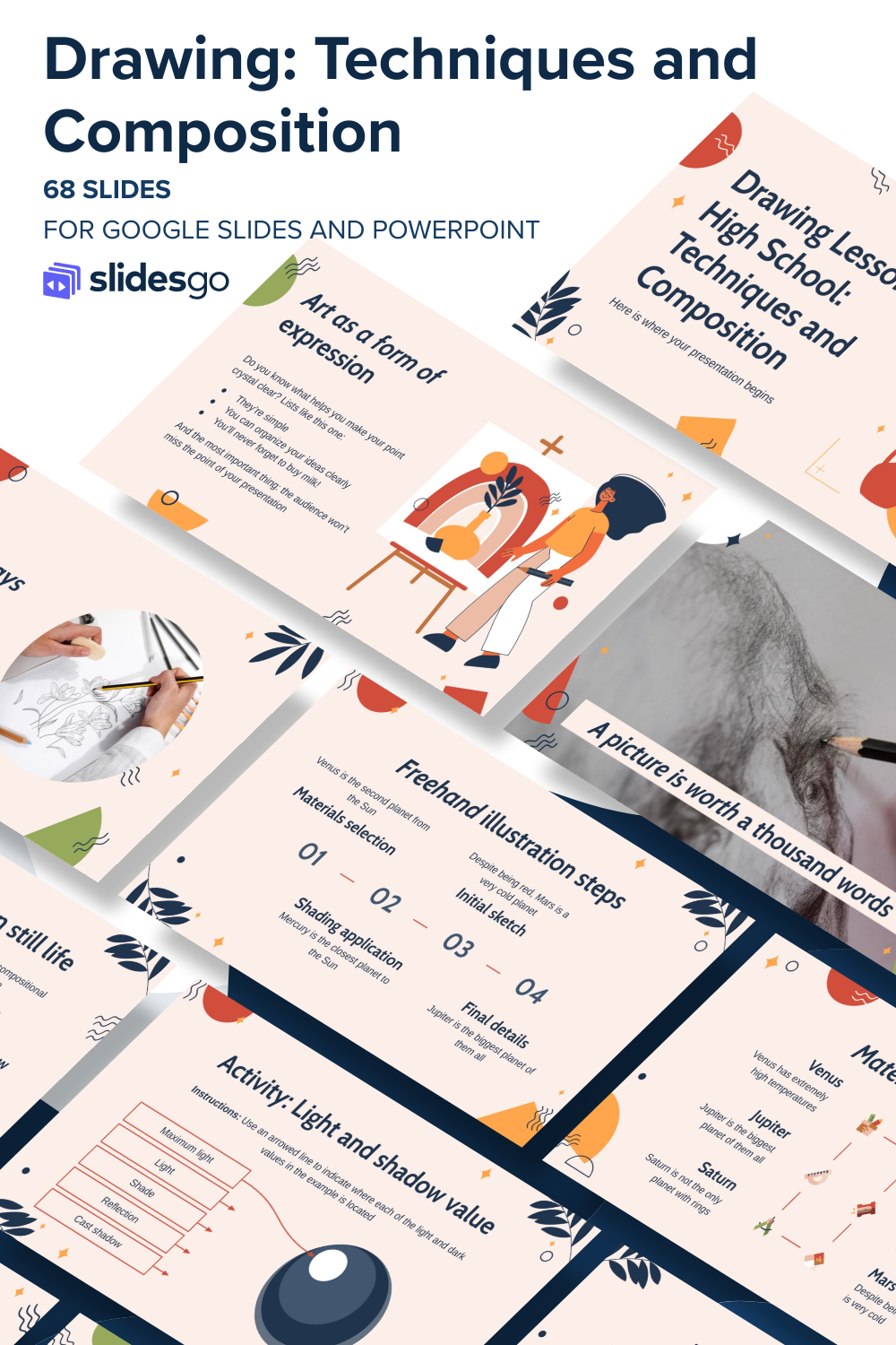 Drawing Lesson: Techniques and Composition | Google Slides