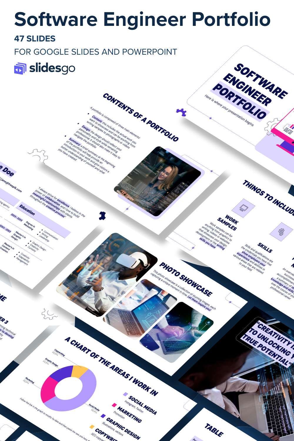 Software Engineer Portfolio | Google Slides & PowerPoint