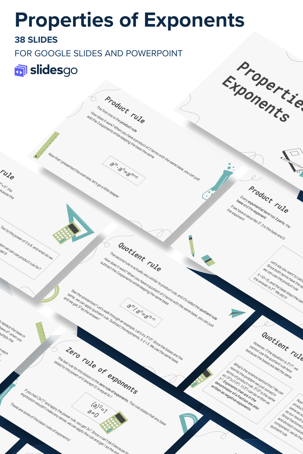 Properties of Exponents | Google Slides & PowerPoint