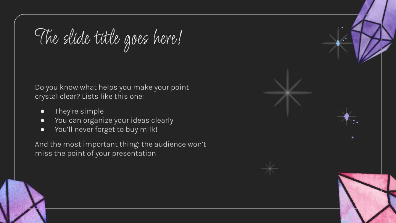 Magic Crystals Theme | Google Slides & PowerPoint