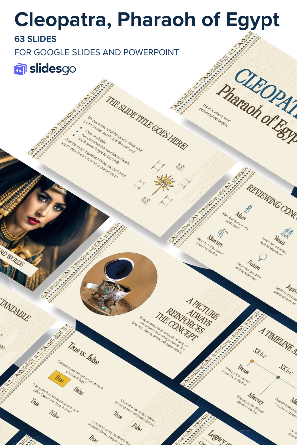 Cleopatra, Pharaoh of Egypt | Google Slides & PowerPoint