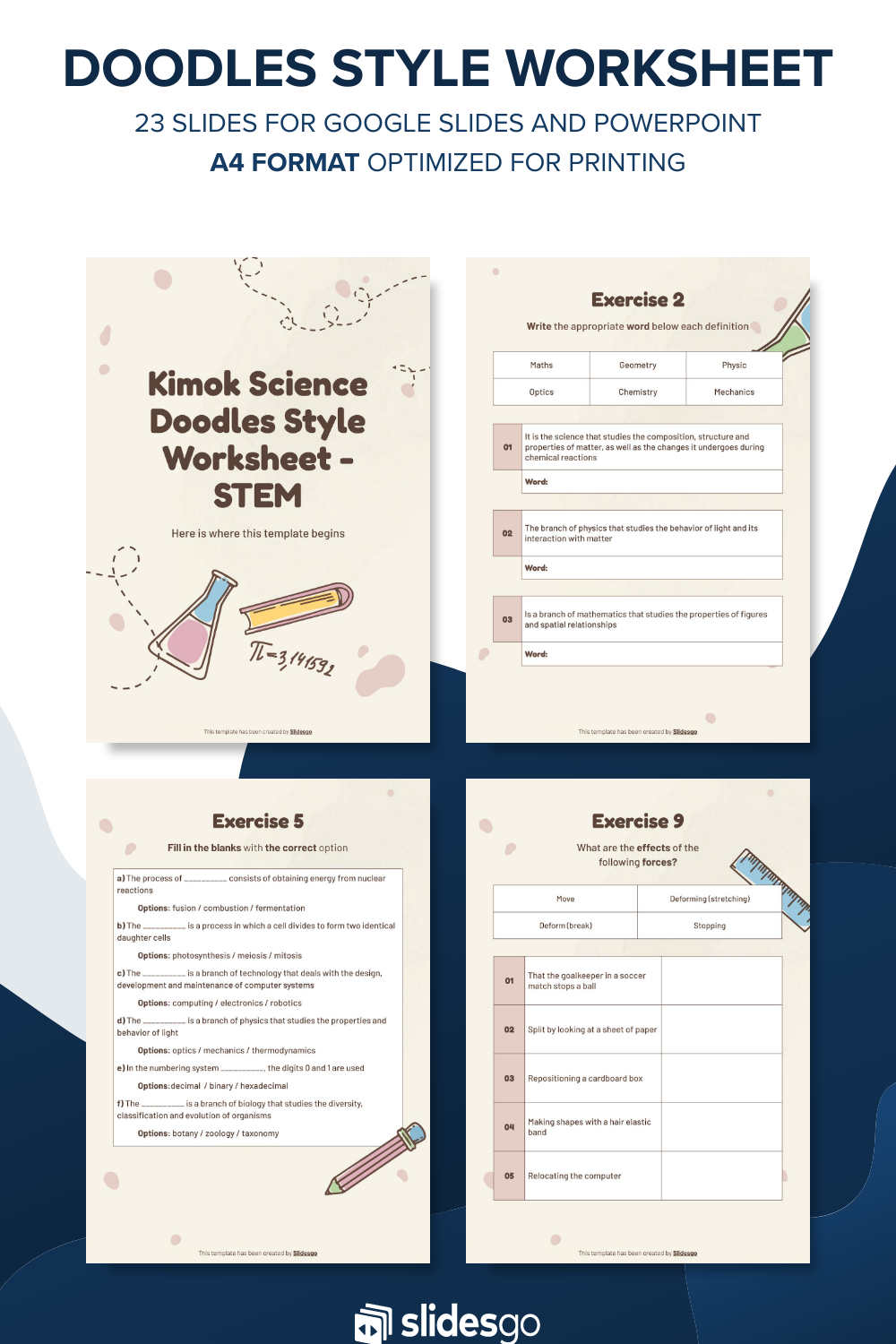 Kimok Science Doodles Style Worksheet - Daily Learning: STEM