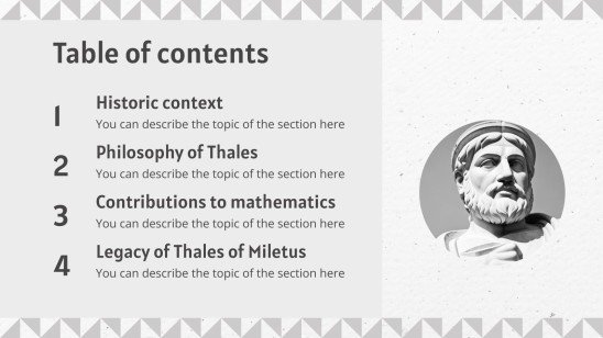 Grado en Matemáticas: Tales de Mileto | Google Slides y PPT