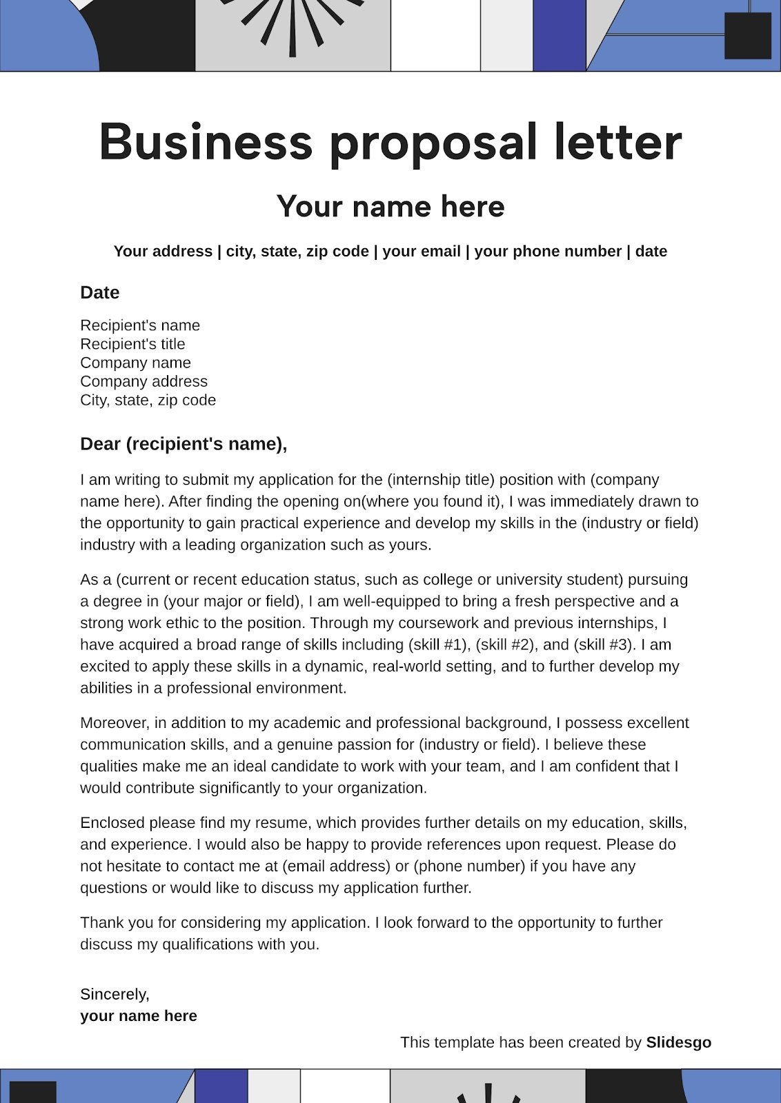 Professional Letters Template for Business | Google Slides