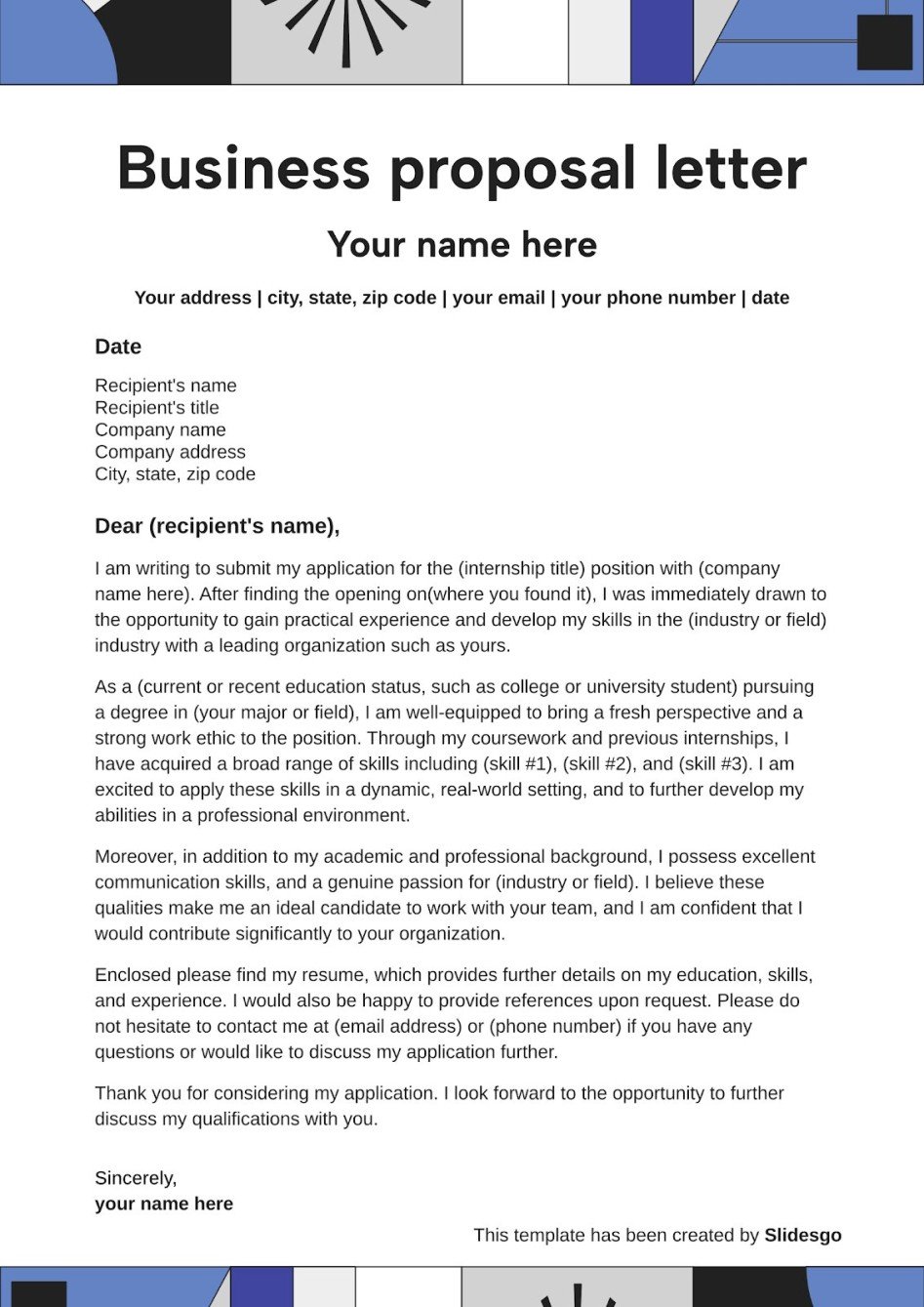 Professional Letters Template for Business | Google Slides