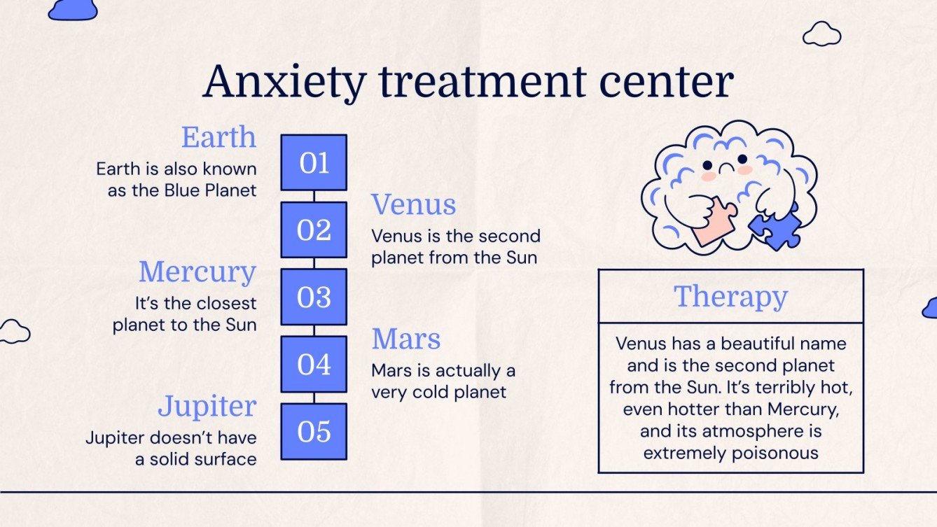 Anxiety Treatment Center Infographics | Google Slides & PPT