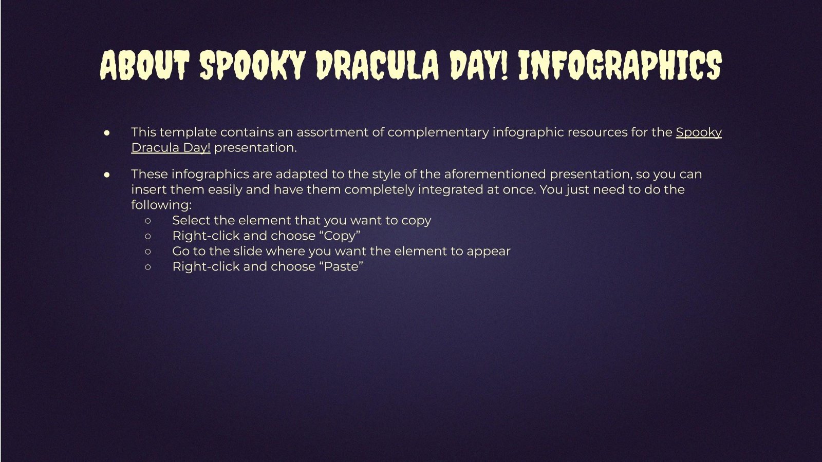 Spooky Dracula Day! Infographics | Google Slides & PPT