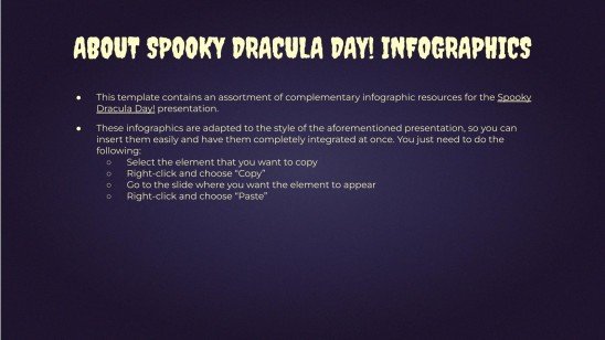Infográficos do Dia de Drácula! | Google Slides e PowerPoint