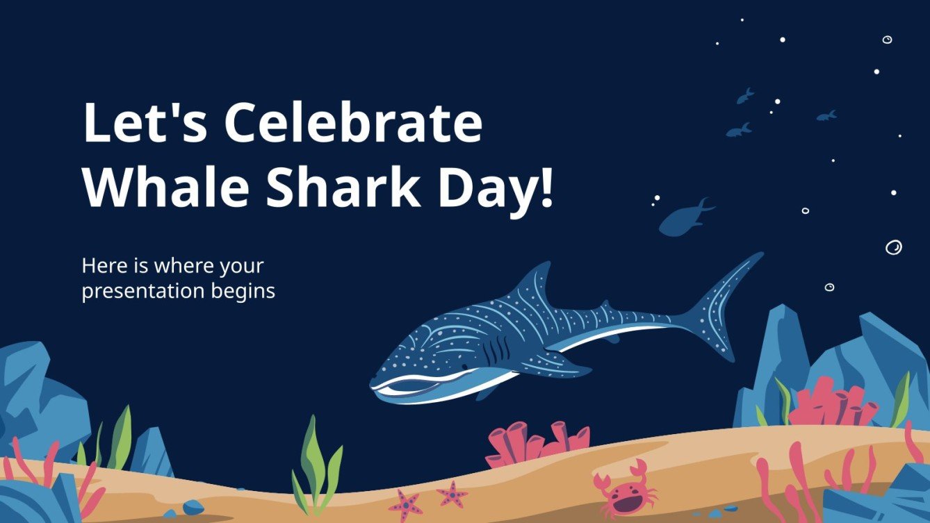 Free Google Slides and PowerPoint templates about sharks
