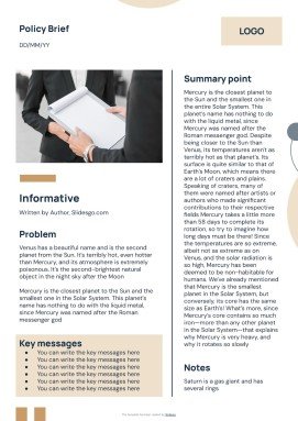 Policy Brief Template | Google Slides & PPT