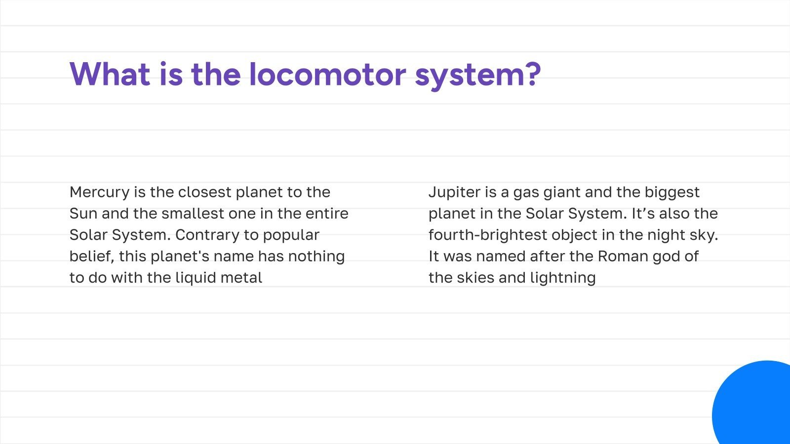 Locomotor System Lesson for Elementary | Google Slides