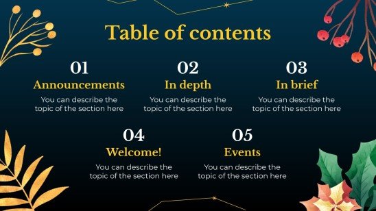 Champagne Party Newsletter | Google Slides & PowerPoint