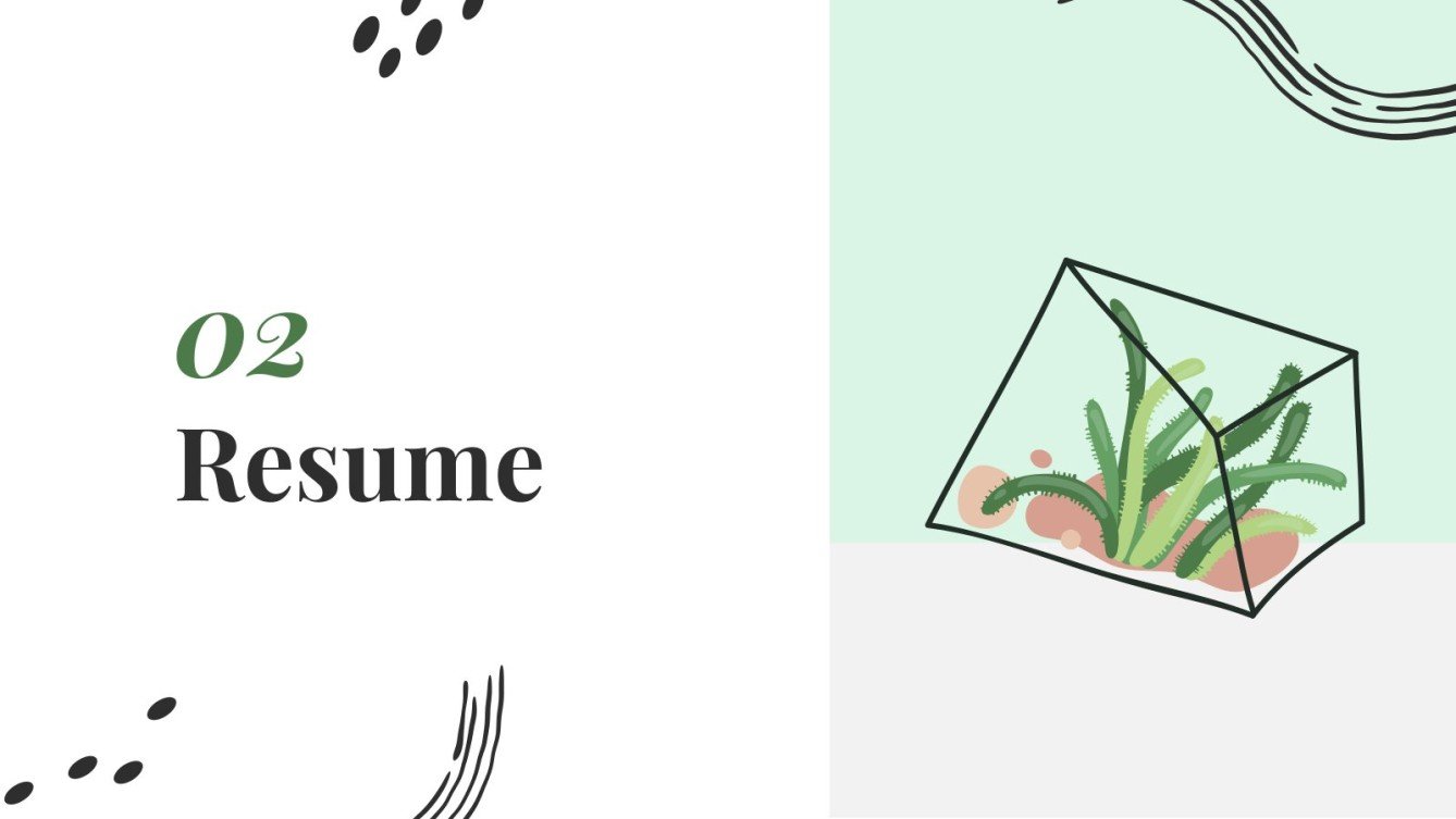Floral and Succulent Plants Style Portfolio | Google Slides