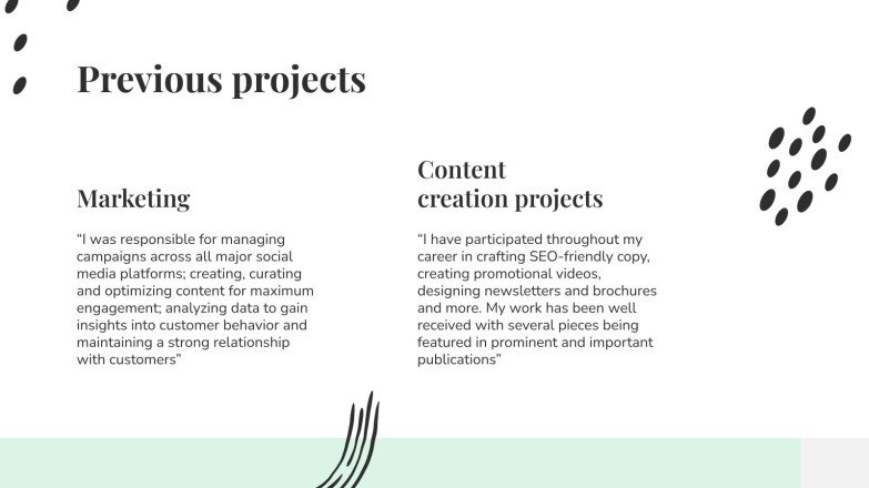 Floral and Succulent Plants Style Portfolio | Google Slides