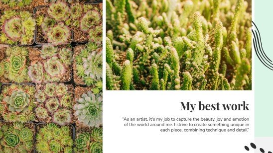 Floral and Succulent Plants Style Portfolio | Google Slides