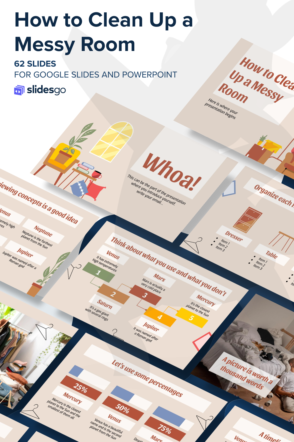 How to Clean Up a Messy Room | Google Slides & PPT