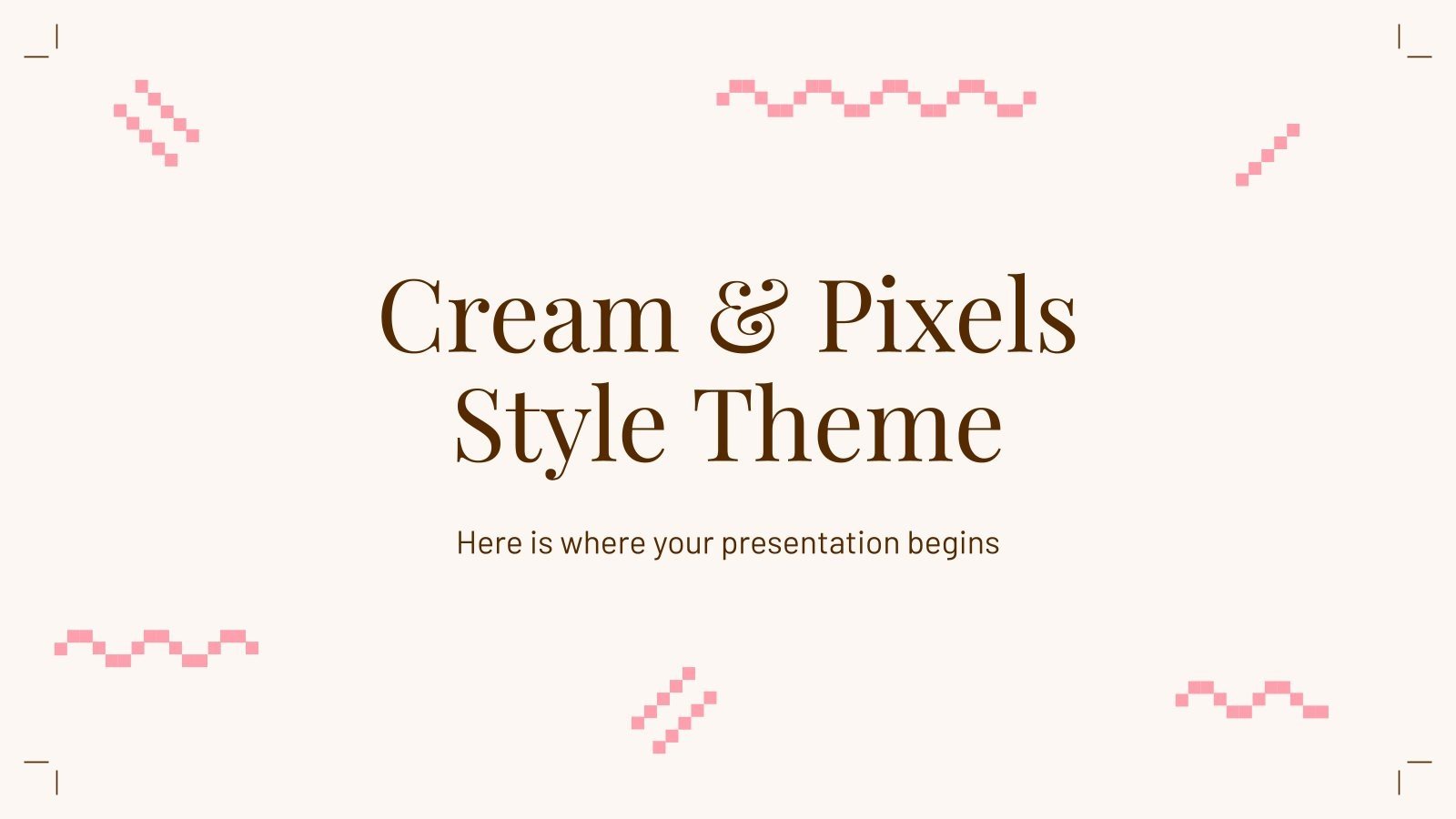 Cream and Pixels Style Theme | Google Slides & PPT