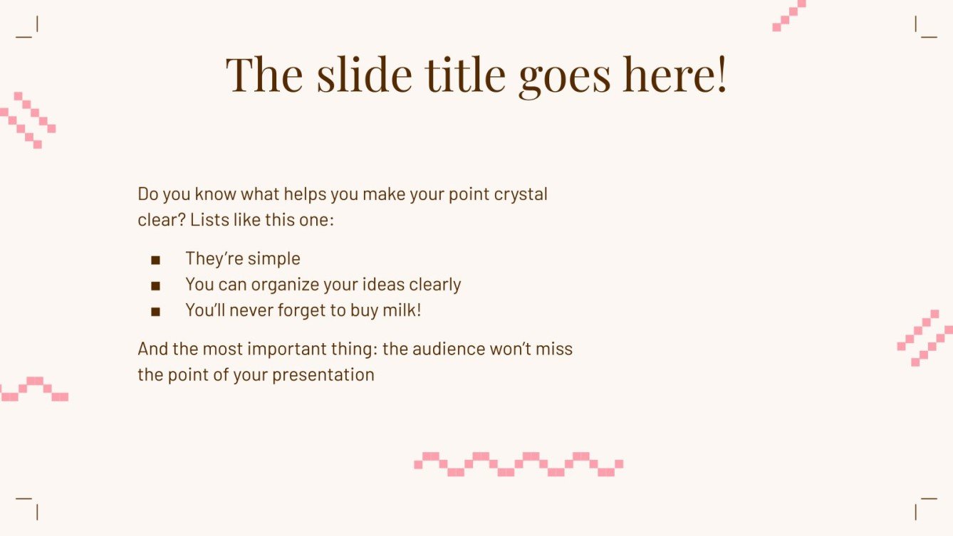 Cream and Pixels Style Theme | Google Slides & PPT