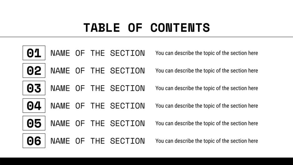 Modern Black and White Theme for College | Google Slides