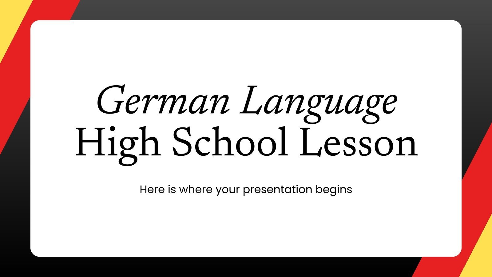 Free Google Slides & PowerPoint Templates about Germany