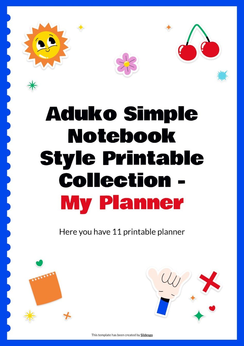 Aduko Notebook Style Printable Collection - My Planner
