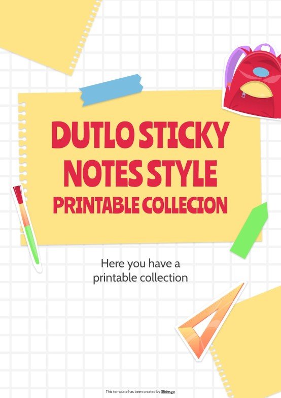Dutlo Sticky Notes Style Introduce Yourself - My First Day