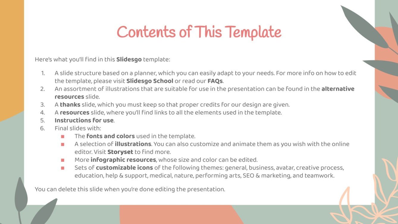 Trity Boho Style - My Planner | Google Slides