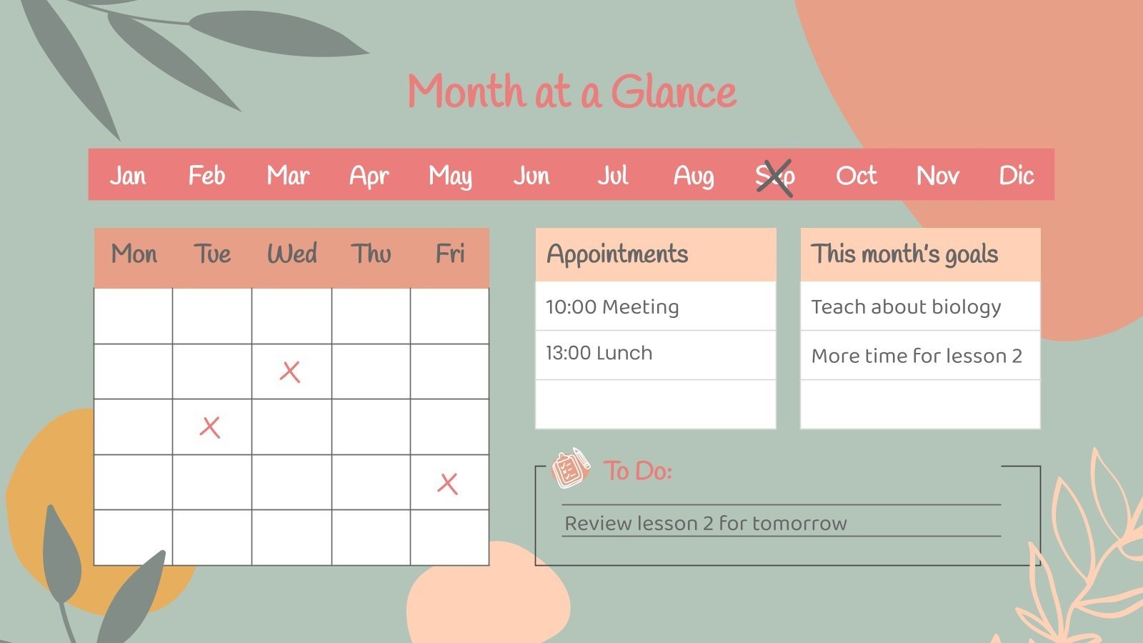 Trity Boho Style - My Planner | Google Slides