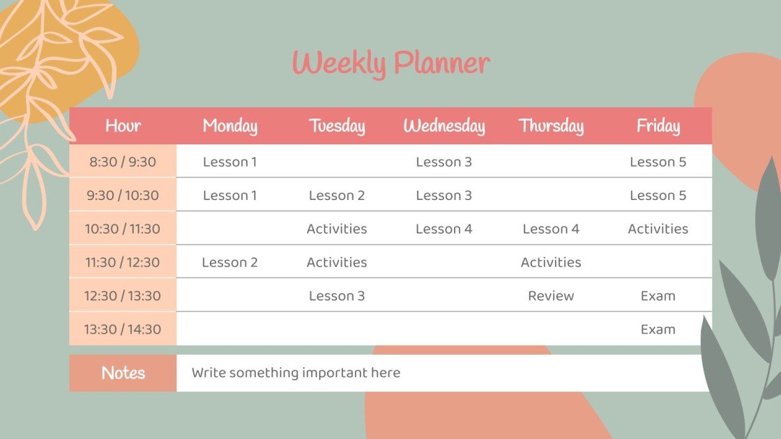 Trity Boho Style - My Planner | Google Slides