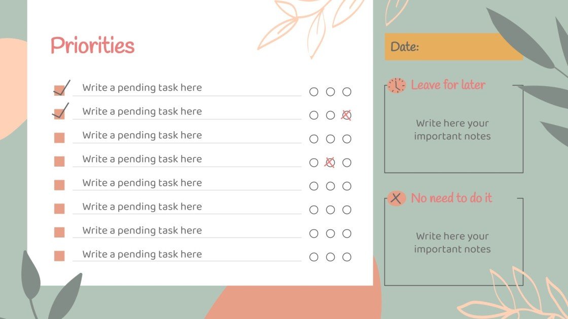 Trity Boho Style - My Planner | Google Slides