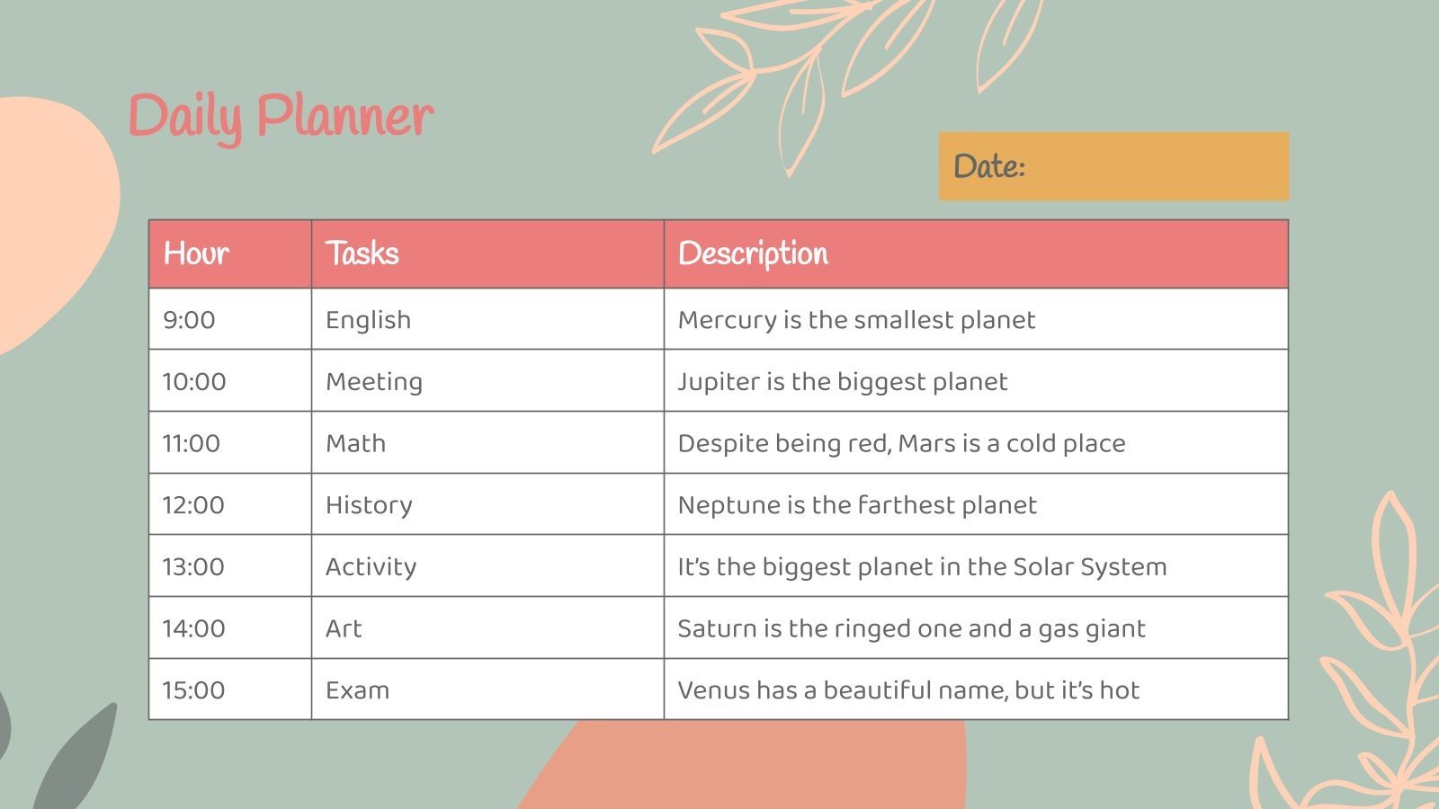 Trity Boho Style - My Planner | Google Slides