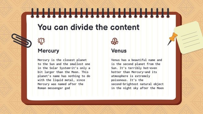 Cuaderno con patrones batik | Google Slides y PowerPoint