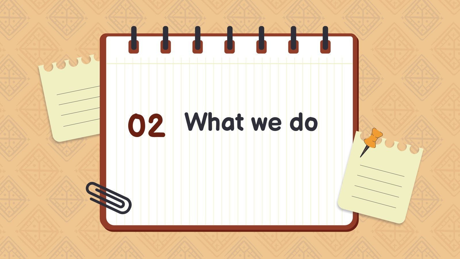 Cuaderno con patrones batik | Google Slides y PowerPoint