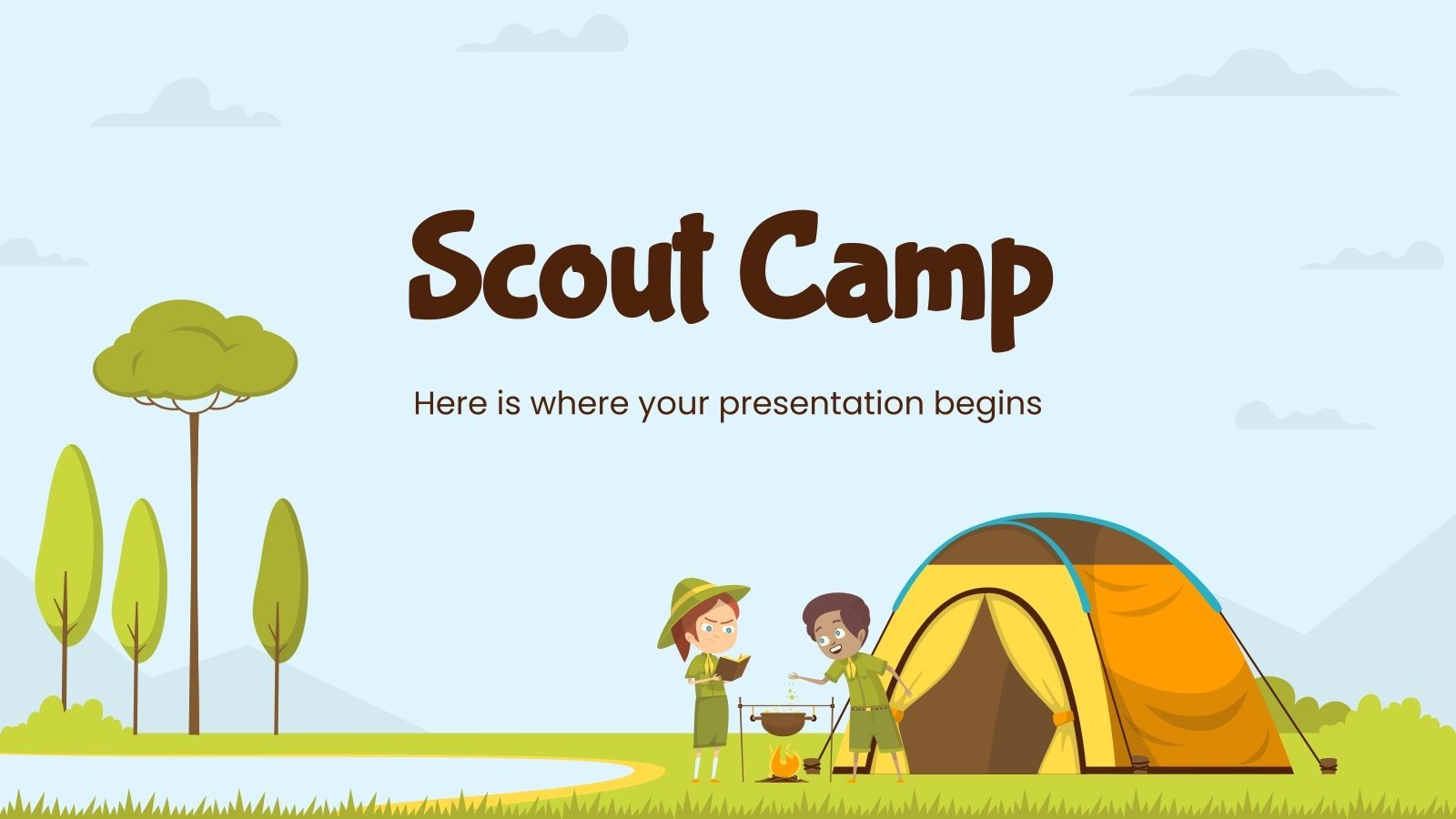 Free Google Slides & PPT templates about camping