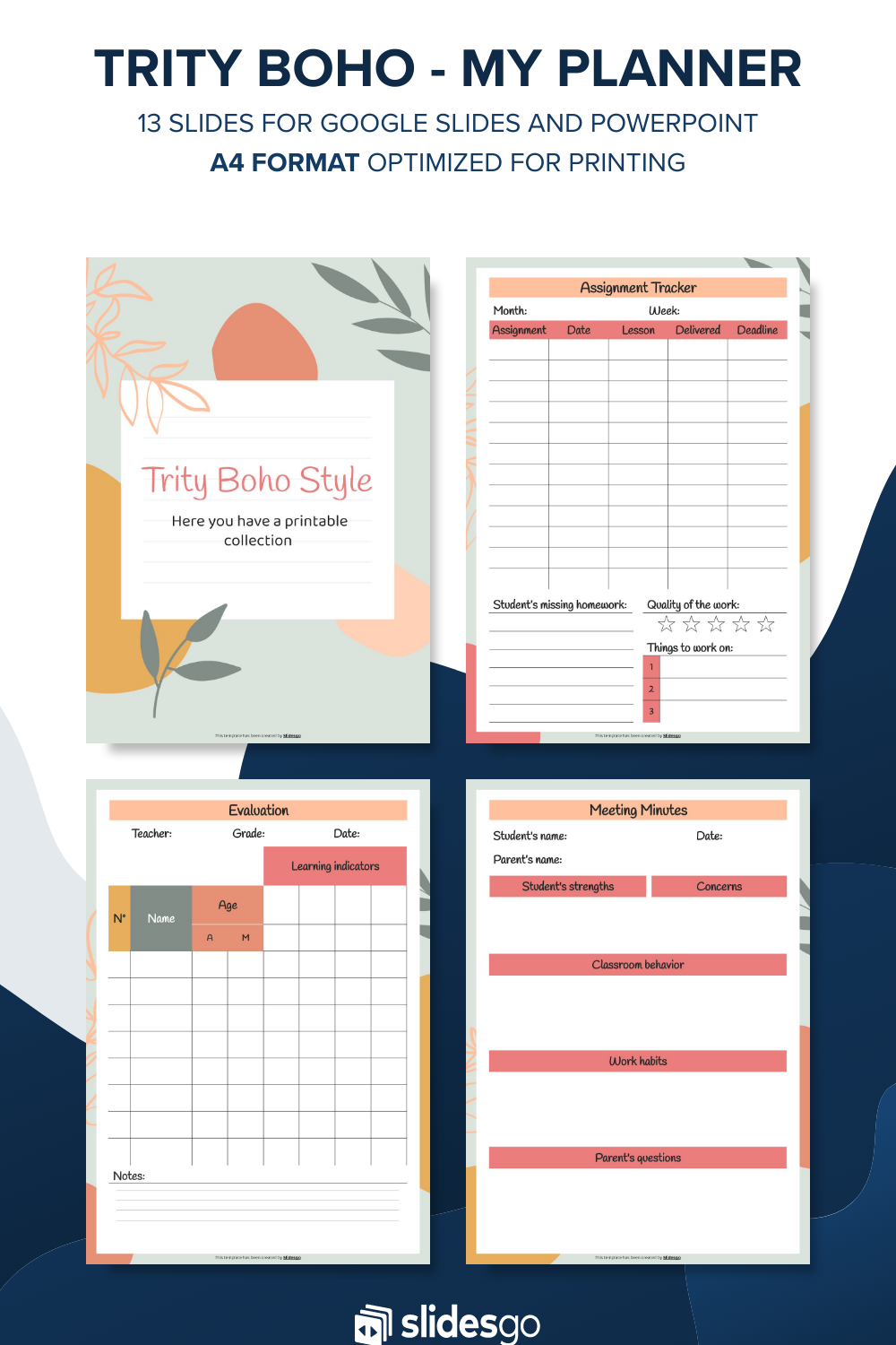 Trity Boho Style Printable Collection - My Planner